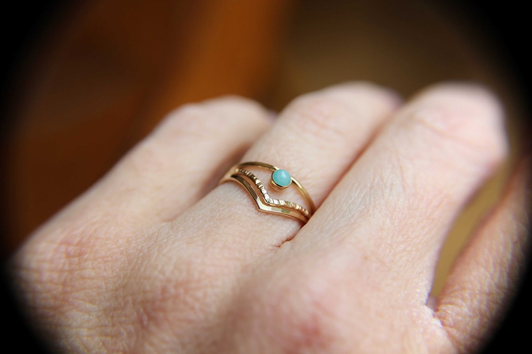 Amazonite Stacking Ring, Amazonite Ring, Natural Gemstone Ring ...