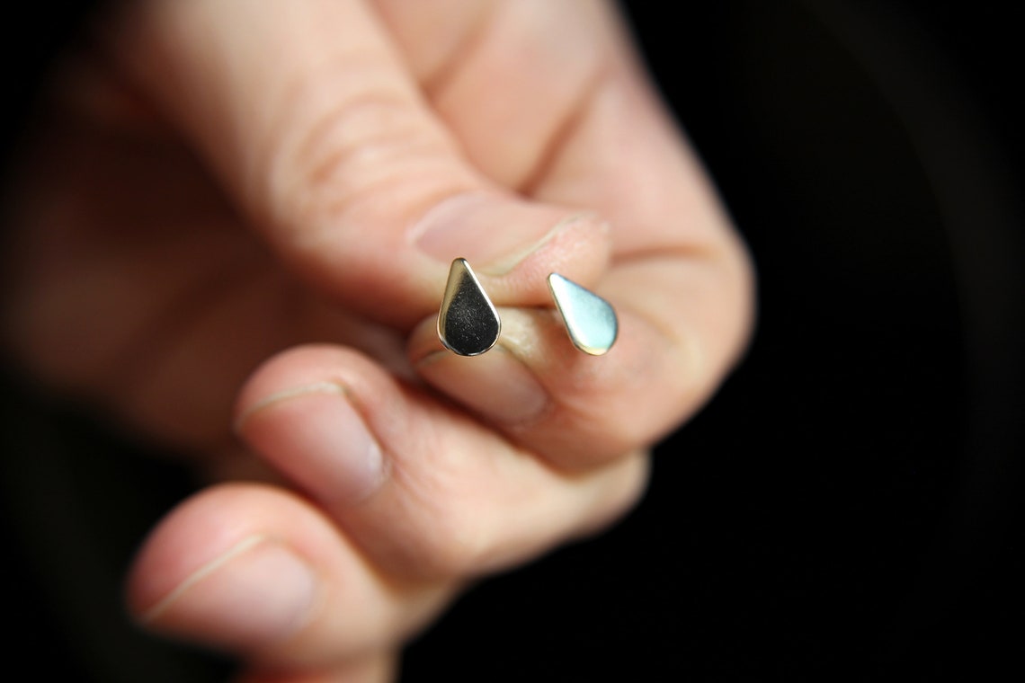 Simple Earrings Drop Earrings Teardrop Earrings Tiny - Etsy