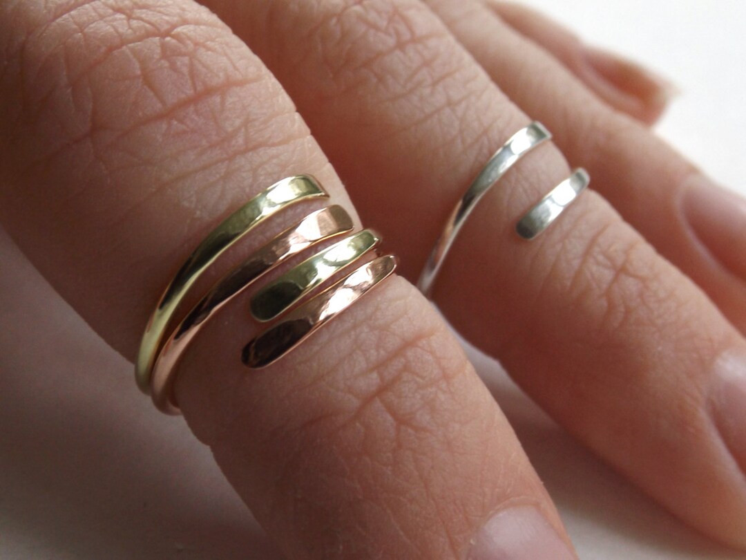 Knuckle Ring,knuckle Rings,stacking Rings,above Knuckle Ring,tri Tone ...