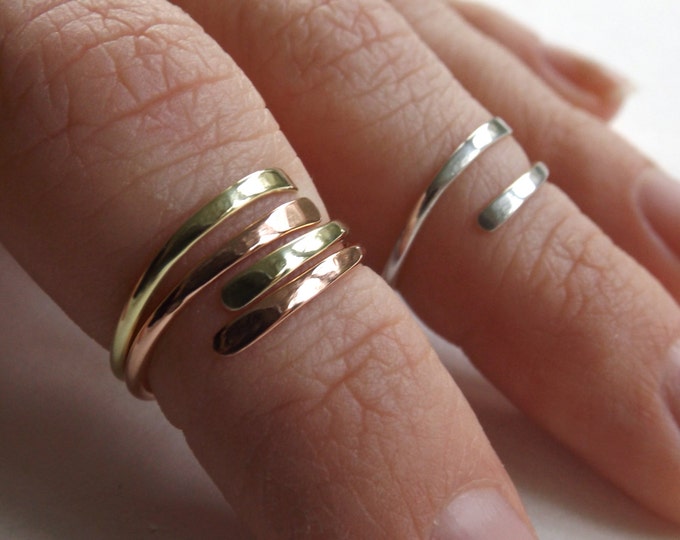 Knuckle Ring,knuckle Rings,stacking Rings,above Knuckle Ring,tri Tone ...