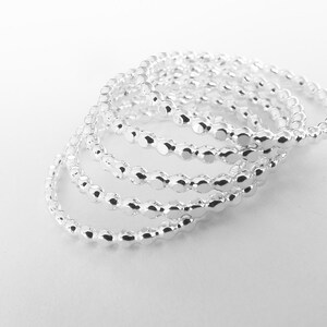 Drop Bead Ring Set, Beaded Ring Set, 5 Dots/bubble/beaded, Silver ...