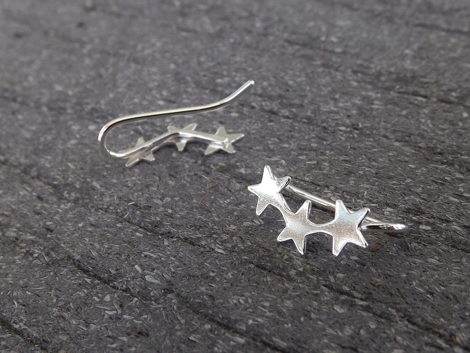 Ear Pin Earrings Stars Cuff Bar Ear Sweep Wire Ear Wrap - Etsy