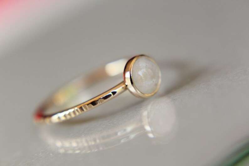 Moonstone Stacking Ring, Moonstone Ring, Engagement Ring, June ...