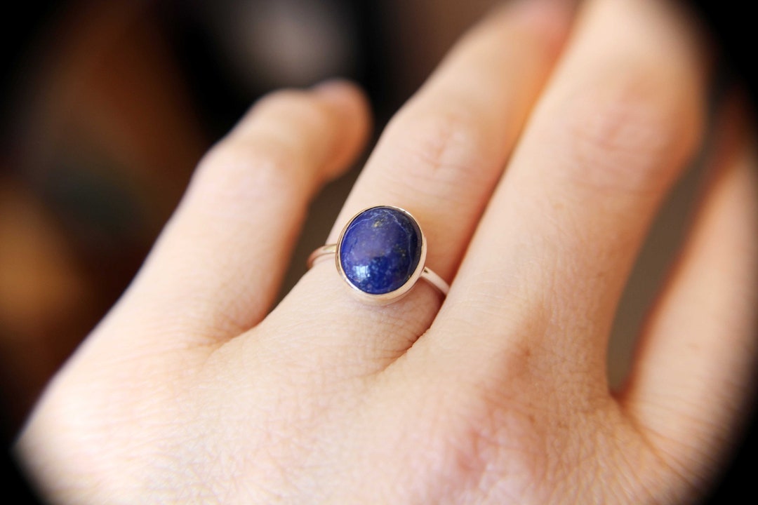 Lapis Lazuli Ring, Large Lapis Lazuli Ring, Lapis Jewelry, Gemstone ...