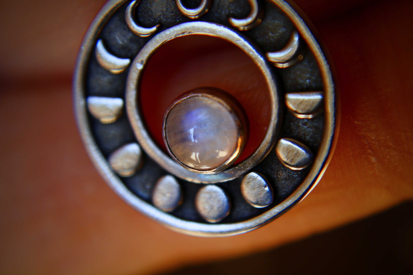 Moon Phases Necklace Sterling Silver Moon Necklace Lunar - Etsy