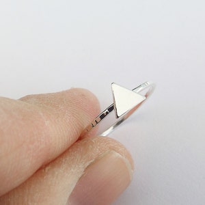 Skinny Triangle Ring,simple Traingle Ring,modern Geometric Ring,initial ...