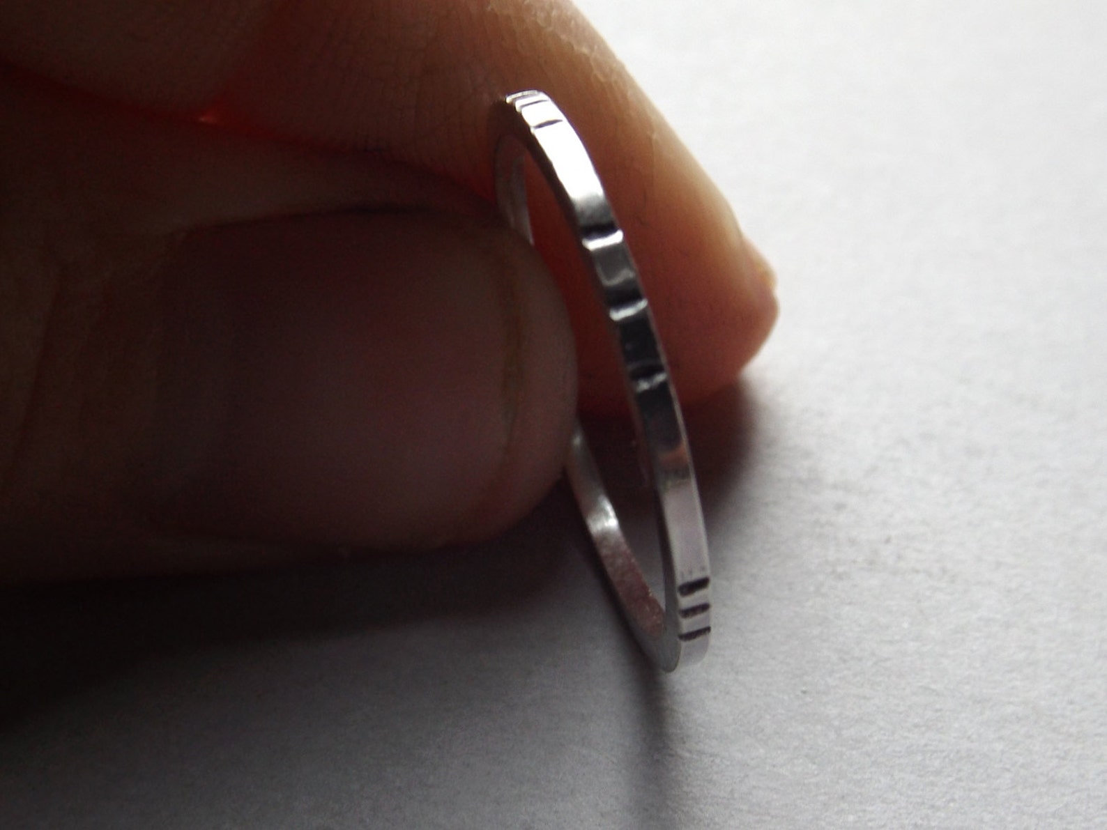 Carved Square Moden Design Thumb Ring Sterling Line Thumb - Etsy