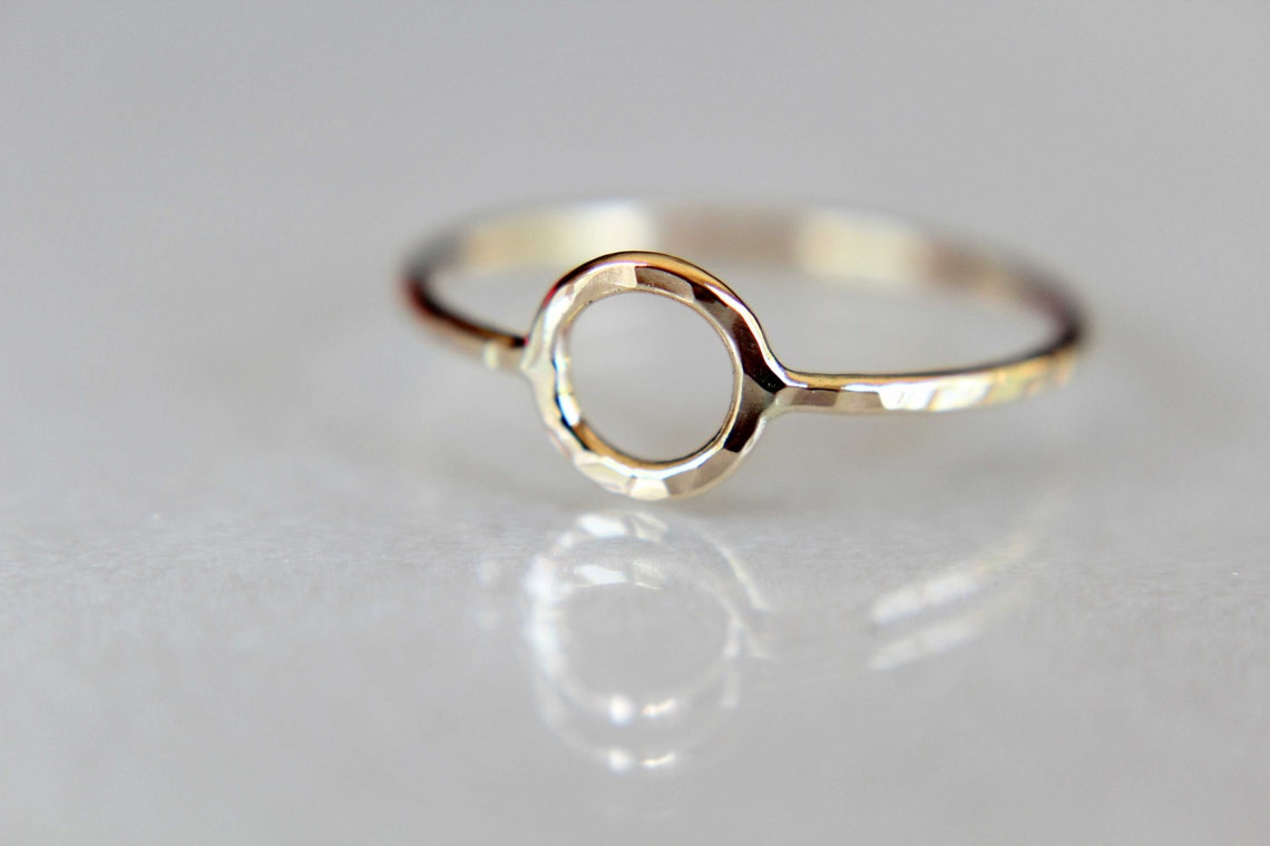 Circle Ring Stacking Rings Eternity Rings Solid Gold Circle - Etsy