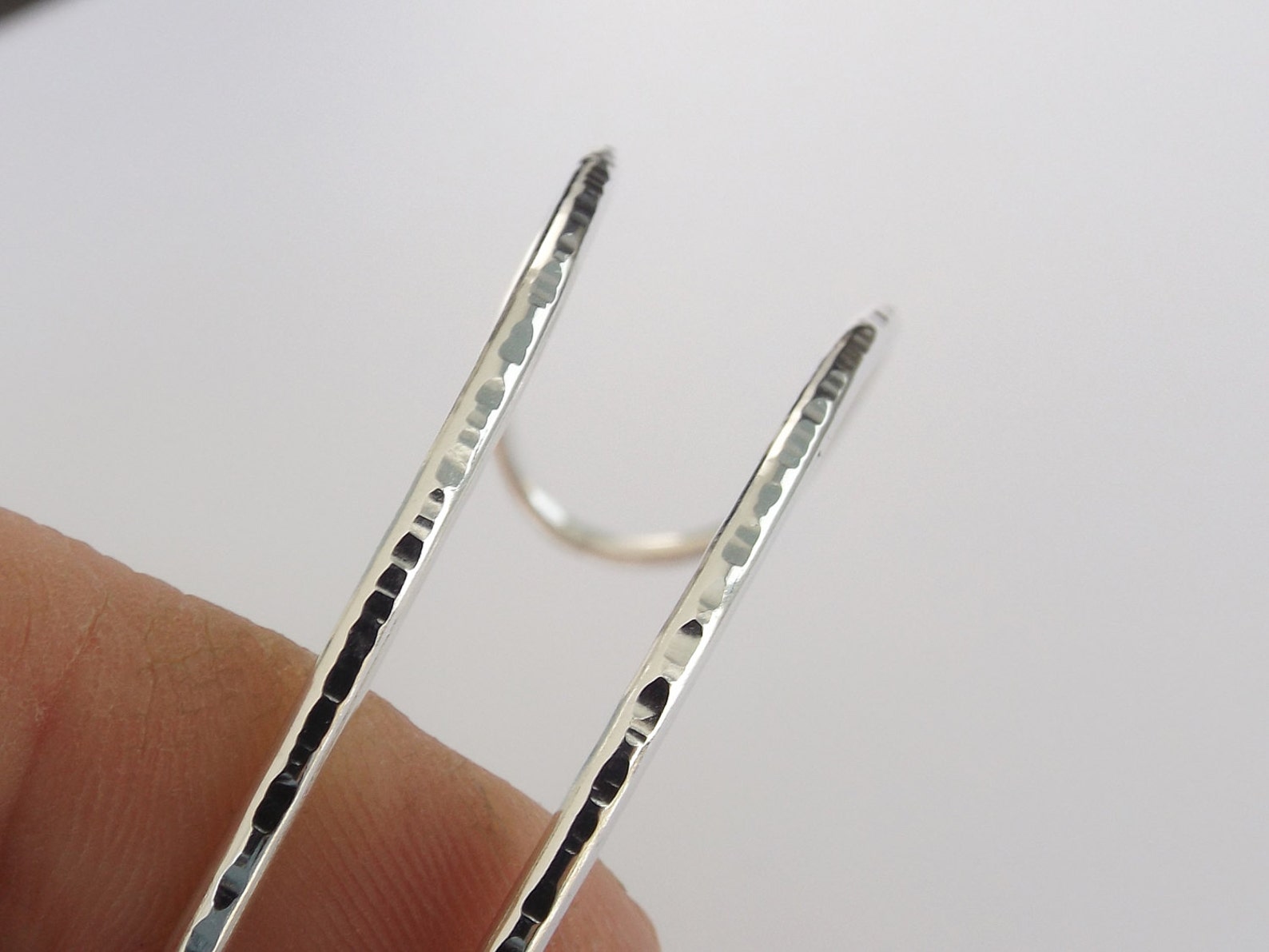 Silver Cuff Bracelet Double Cuff Open Cuff Bracelet Notched - Etsy