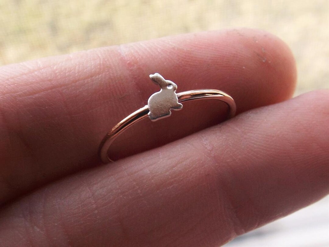 Bunny Ring, Little Bunny, Bunny Rabbit Ring, Rabbit Rings, Gift, White ...