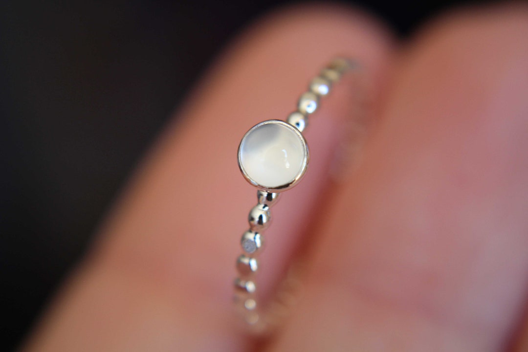 Moonstone Stacking Ring, Moonstone Ring, Engagement Ring, June ...