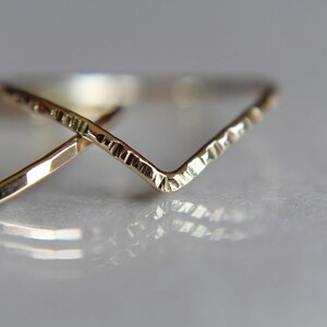 Chevron Ring Set, Gold Chevron Rings, Textured, Boho Ring, Minimalist ...