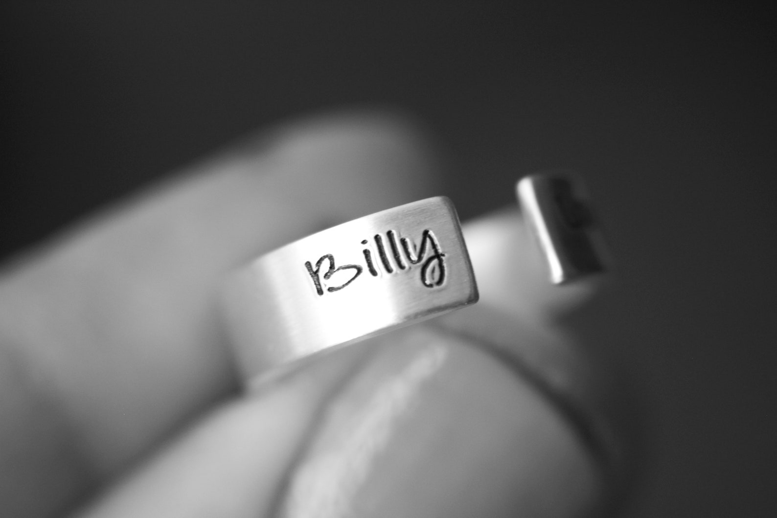 Engraved Double Name Ring Two Name Rings Personalized Name - Etsy