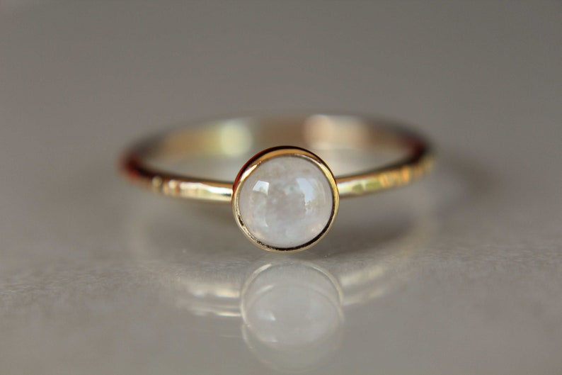 Moonstone Stacking Ring Moonstone Ring Engagement Ring June | Etsy