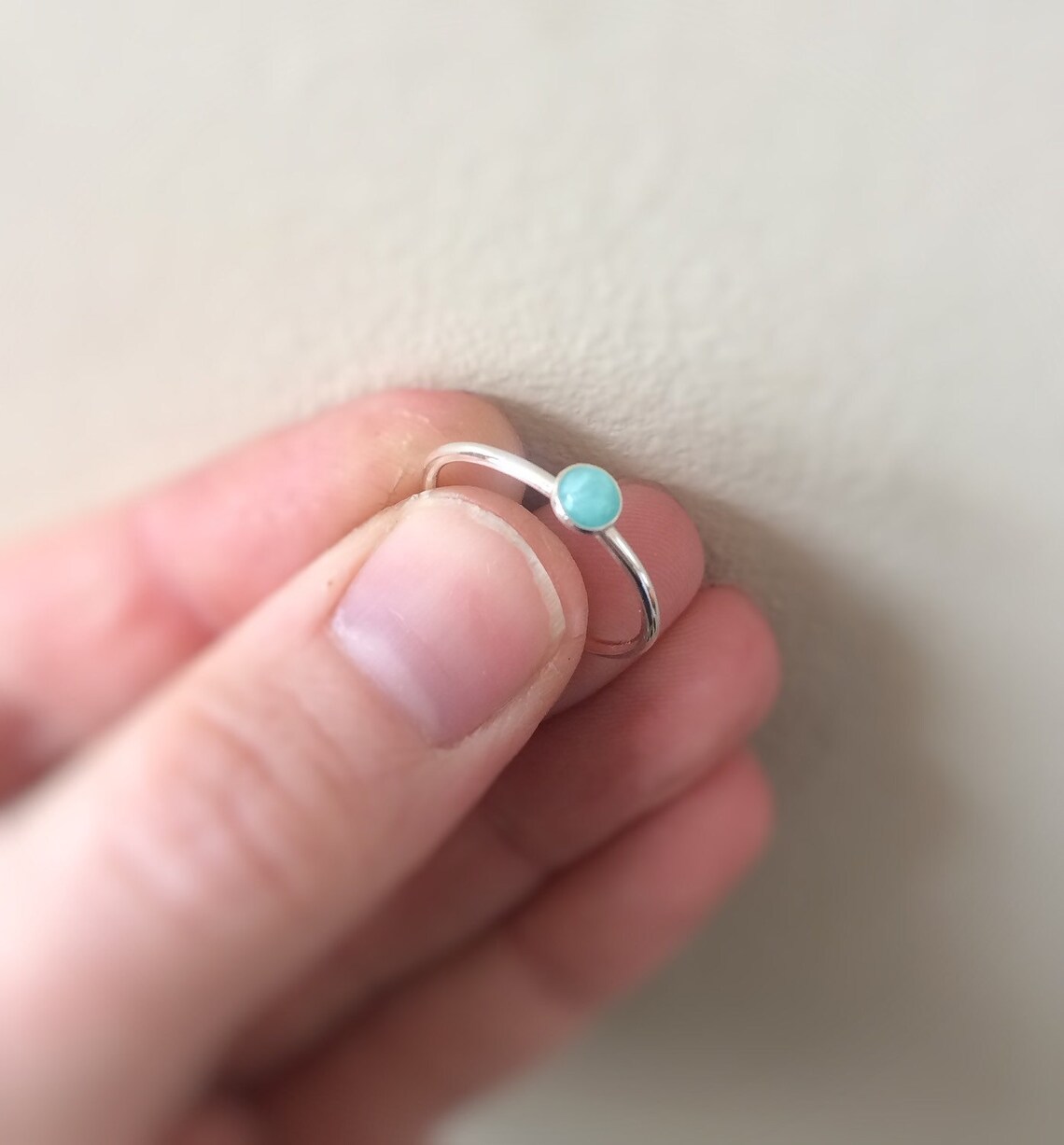 Amazonite Stacking Ring Amazonite Ring Natural Gemstone | Etsy