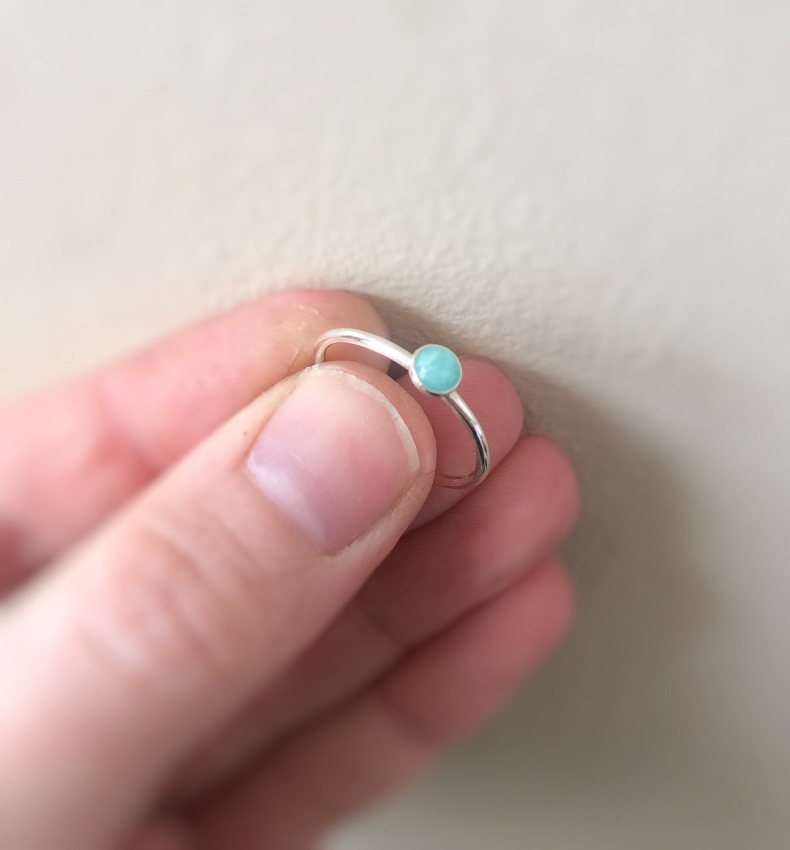 Amazonite Stacking Ring Amazonite Ring Natural Gemstone | Etsy