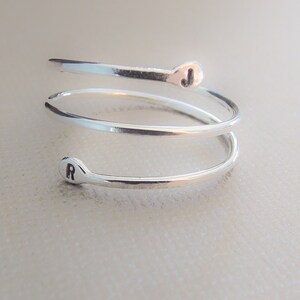 Coil Design Initial Ring, Personalized Ring, Organic Ring, Initial Ring ...