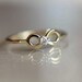 Diamond Infinity Ring, Dainty Forever Ring, Stacking Ring, Inifinity ...
