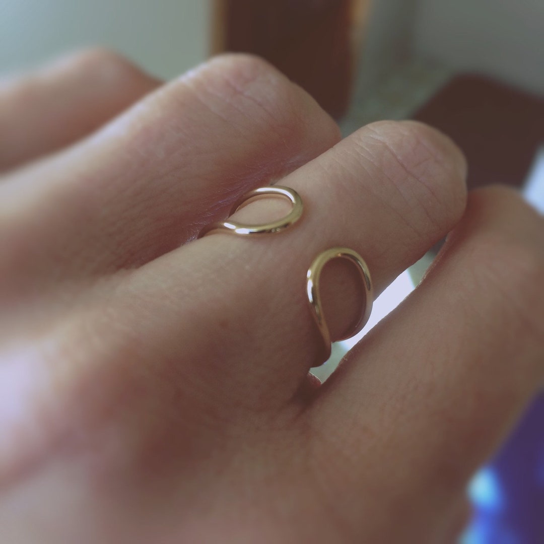 Open Ring, Minimalist Ring, Modern Ring, Double Line Ring, Simple Ring ...