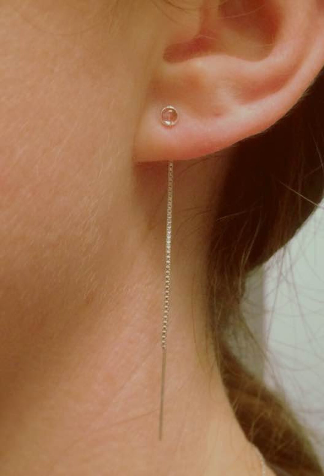 Chain Earrings,threader Earrings,delicate Chain Earrings,minimalist ...