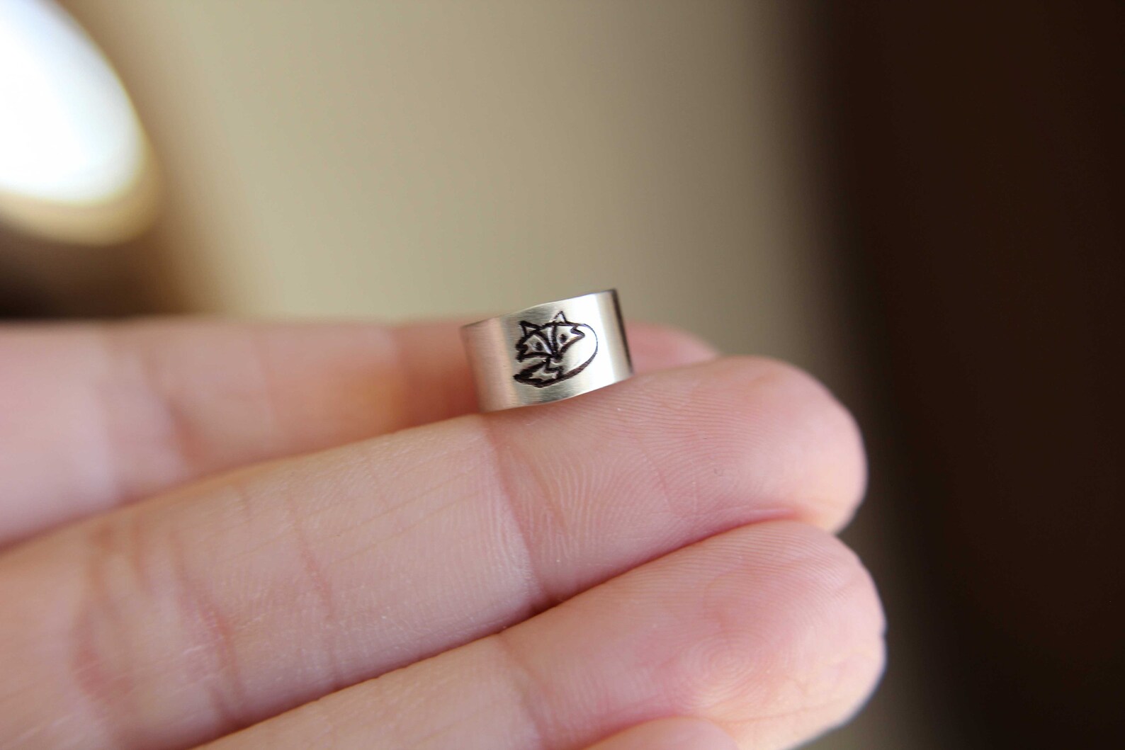 Fox Ear Cuff Stamped Ear Cuff Everyday Ear Cuff Ear Cuff - Etsy