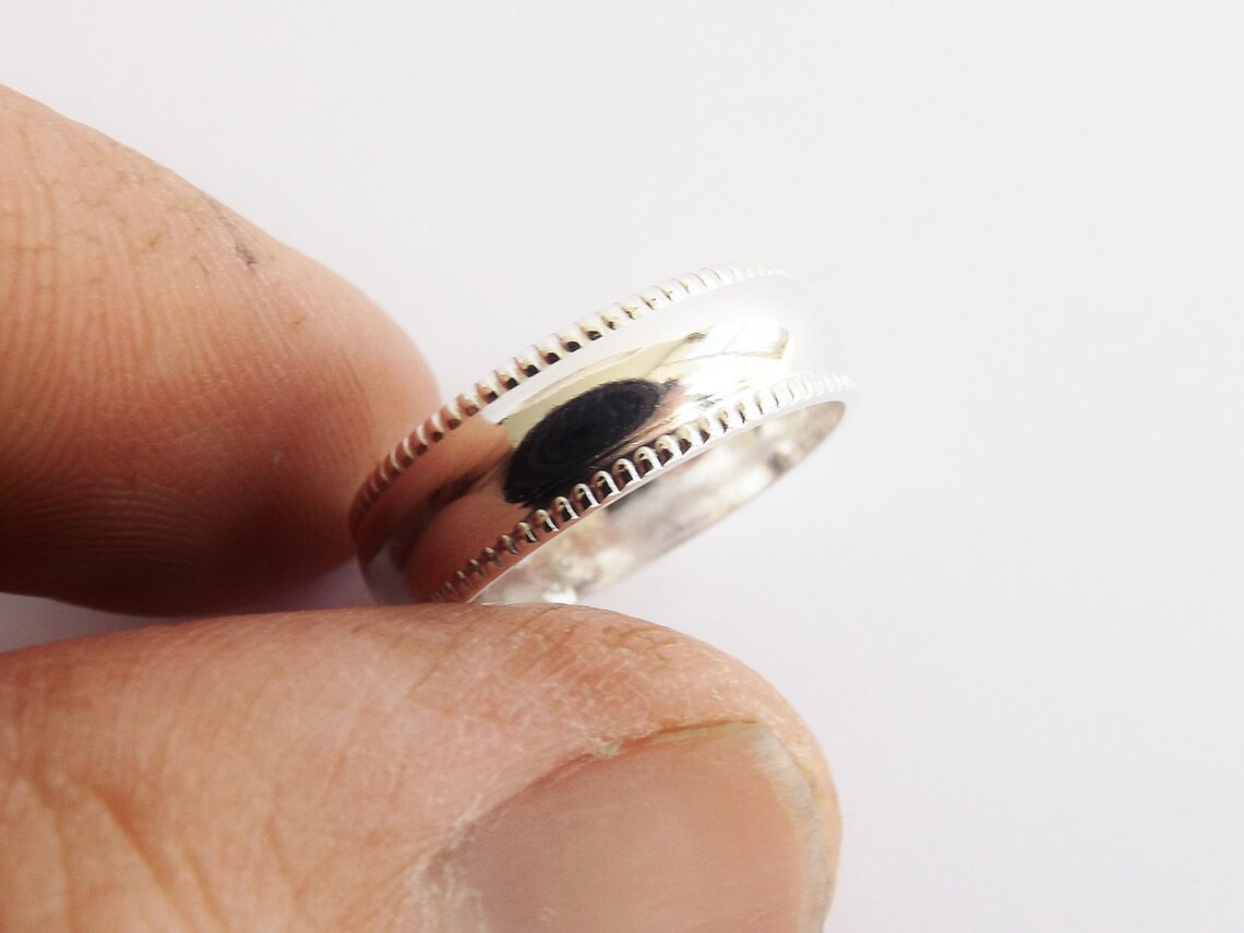 Wide Band Ring,wide Ring,big Silver Ring,thick Band Ring,textured Ring ...