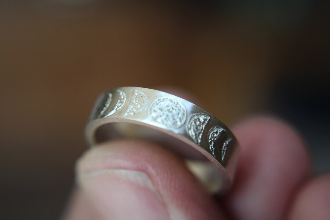 Thick Moon Phase Ring, Moon Phase Jewelry, Moon Phase, Moon Ring ...