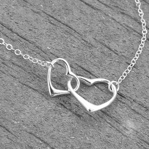 Hearts Necklace, Interlocking Hearts Necklace, Mommy and Me Necklace ...