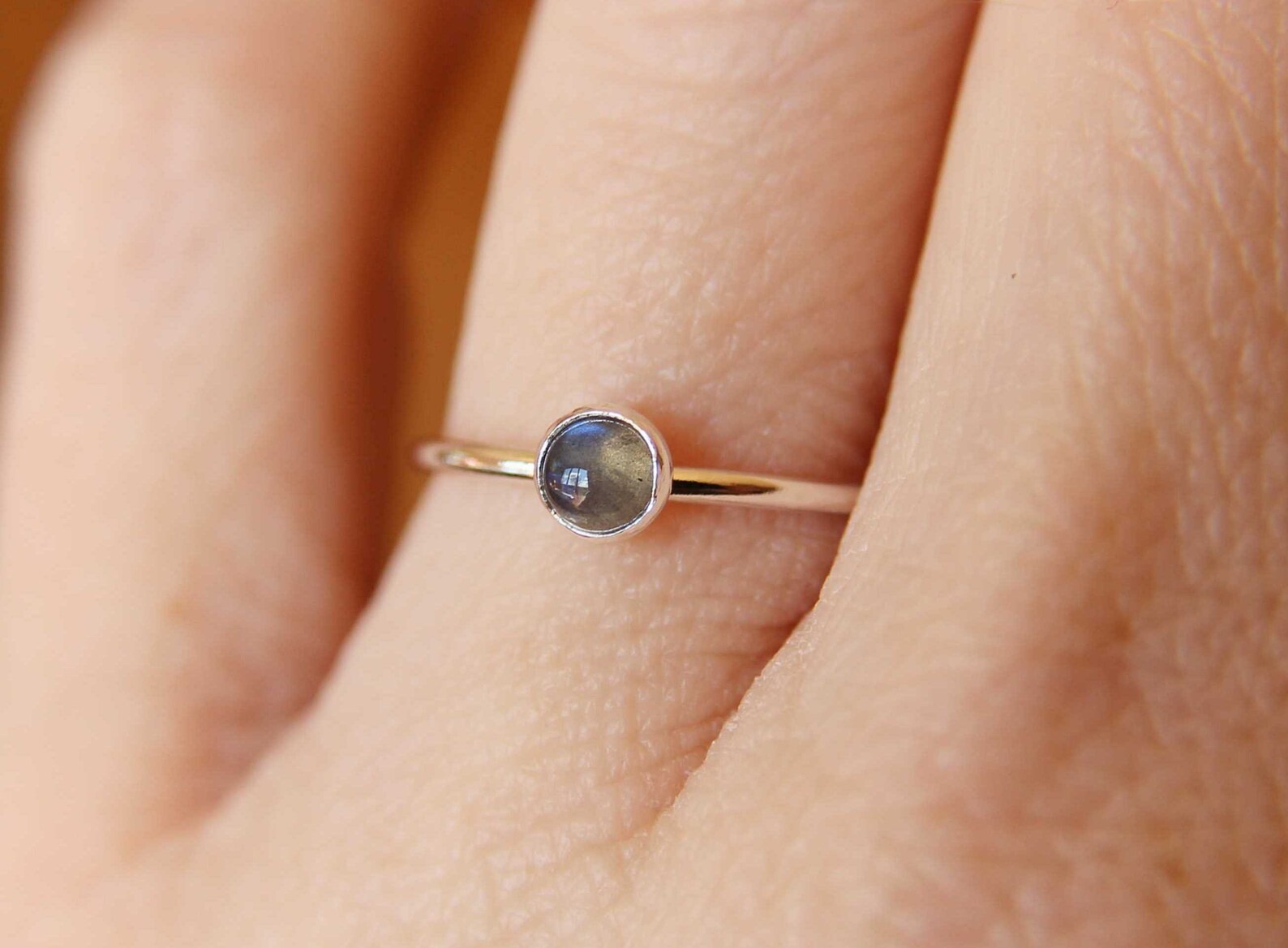 Labradorite Stacking Ring Labradorite Ring Natural Gemstone - Etsy
