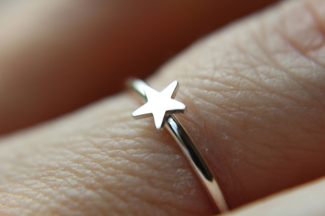 Tiny Star Ring Super Tiny Star Ring Silver Star Ring - Etsy