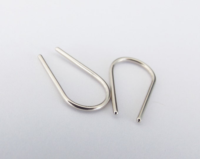 Sale Minimalist Gold Line Earrings,horseshoe Earrings,gold Bar Earrings ...