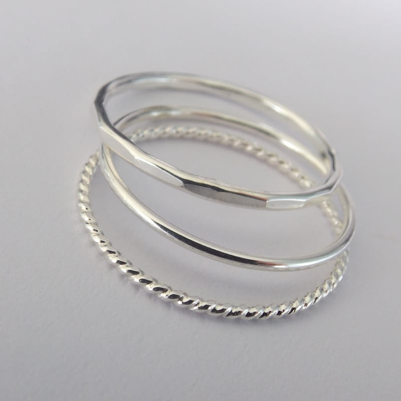 Silver Ring Set - Etsy