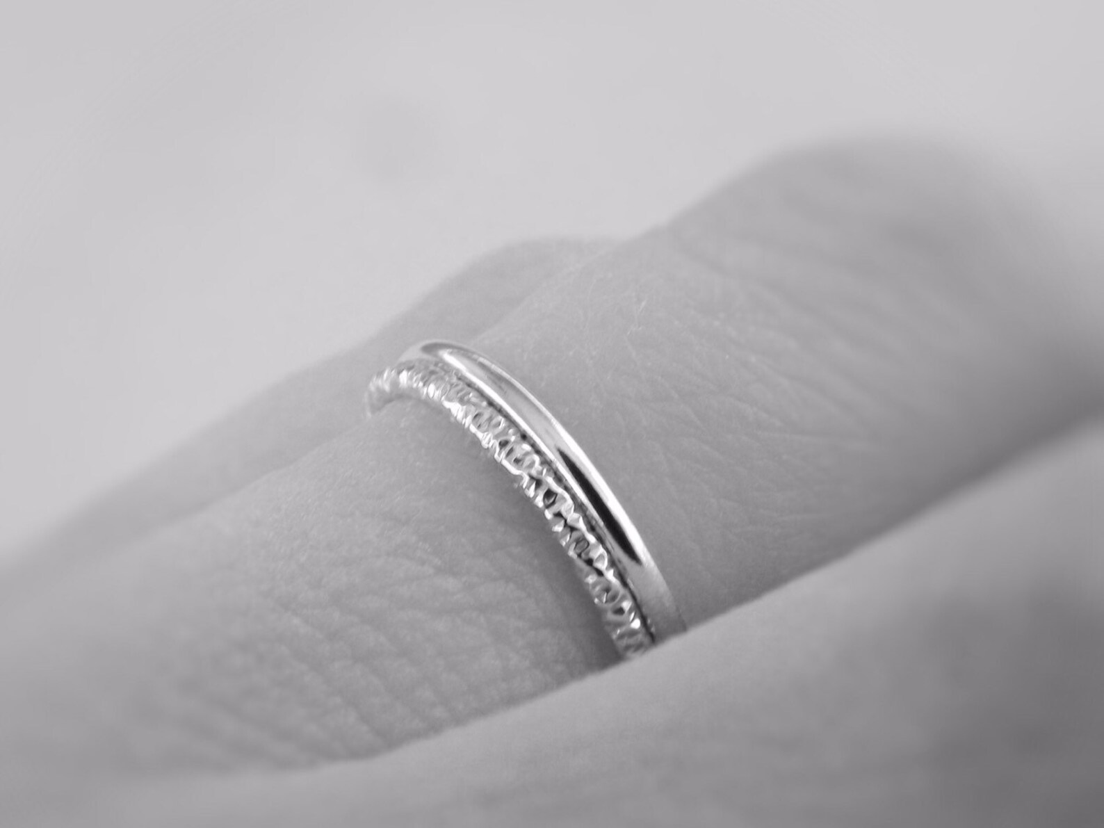 Simple Stacking Set Mixed Metals Ring Set Textured Rings - Etsy