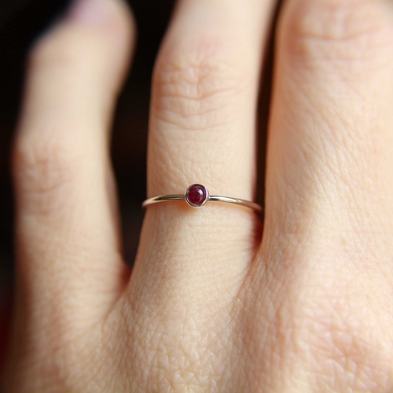 Small Ruby Ring - Etsy