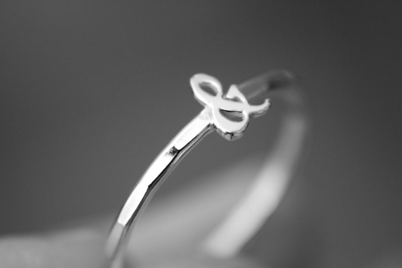 Ampersand Ring & Ring Stacking Ring Sterling Silver Rings - Etsy