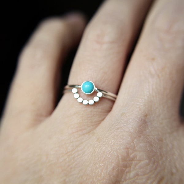 Turquoise Stack Ring - Etsy