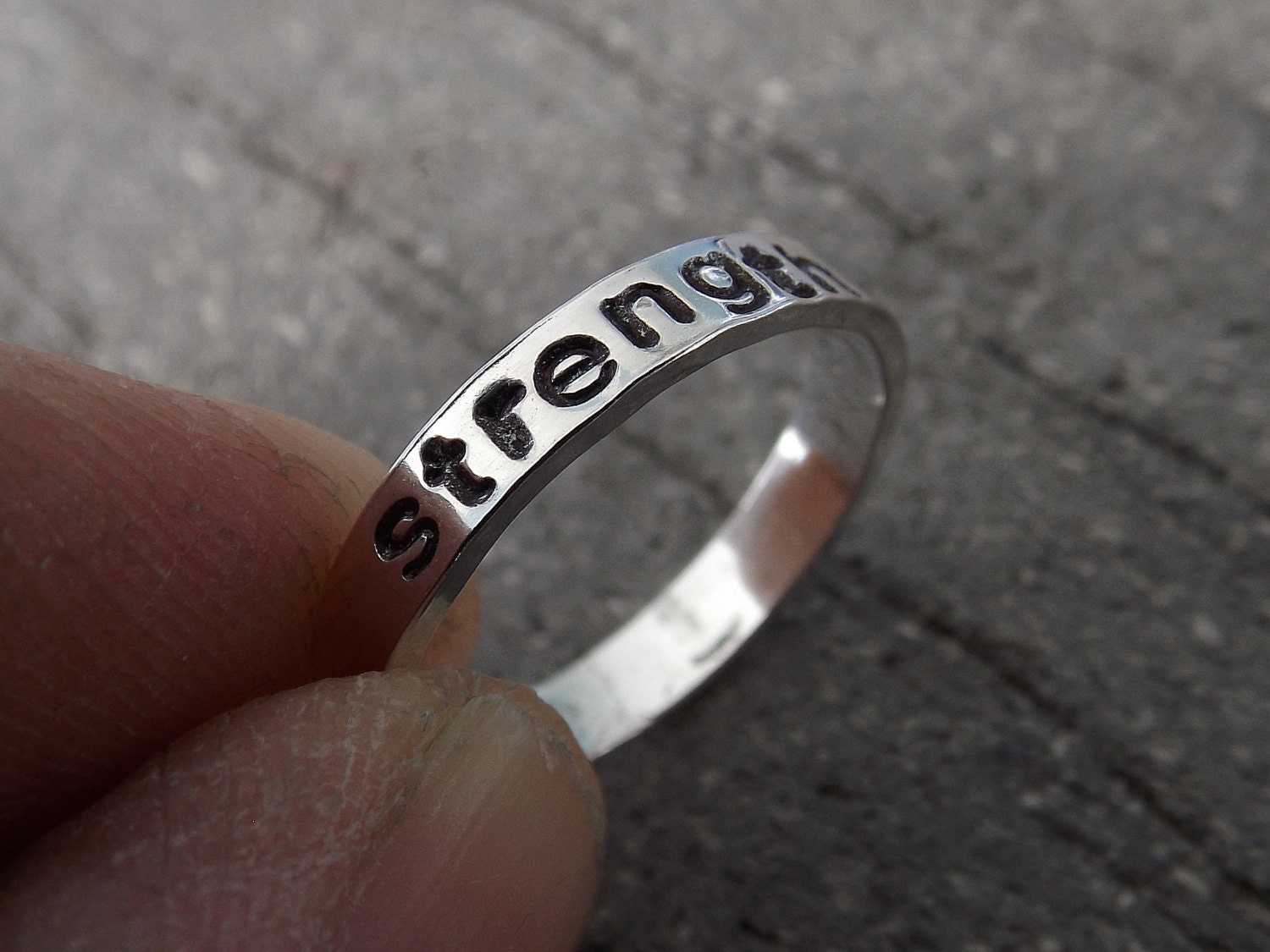 Inspirational Ring Customizable Inspirational Ring Strength | Etsy