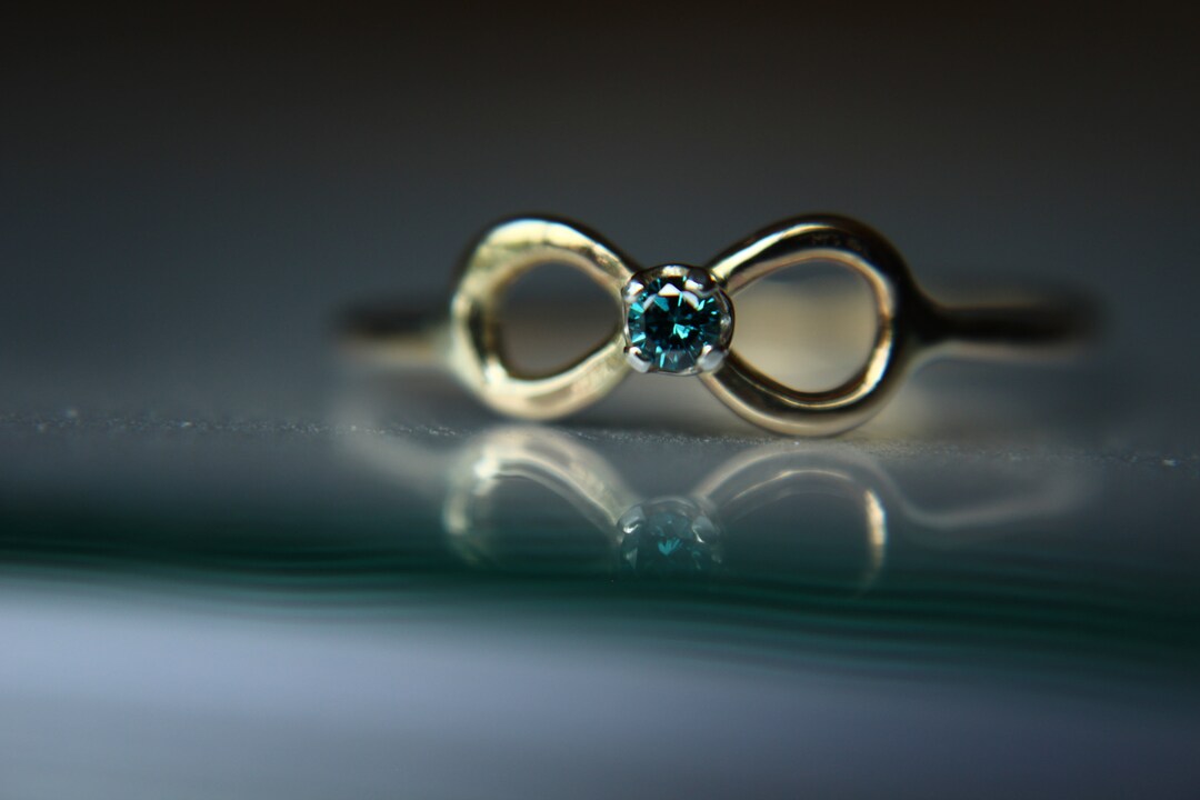 Diamond Infinity Ring, Dainty Forever Ring, Stacking Ring, Inifinity ...