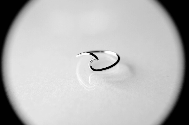Wave Ring Ocean Wave Ring Ocean Ring Simple Wave Ring | Etsy
