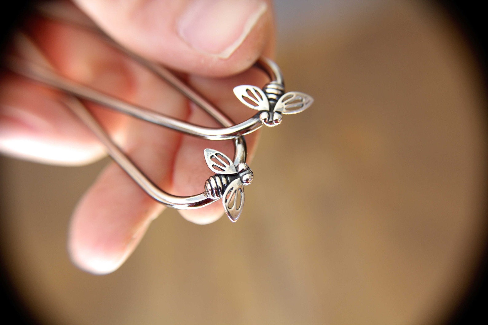 Hair Pins 3 Hair Pin Small Hair Fork Bee Hair Pin - Etsy