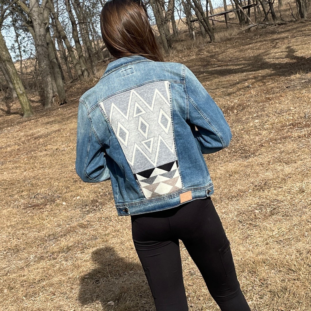Wool & Denim Jacket Medium - Etsy