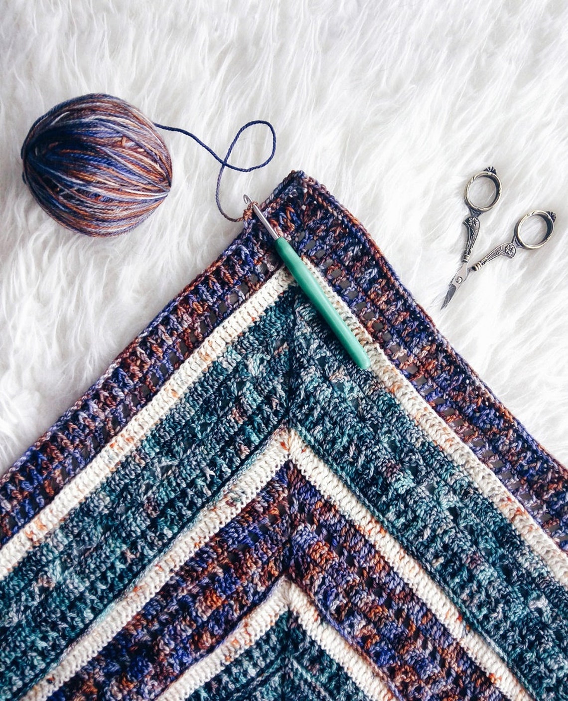 Crochet PATTERN- Overflow Shawl - Etsy