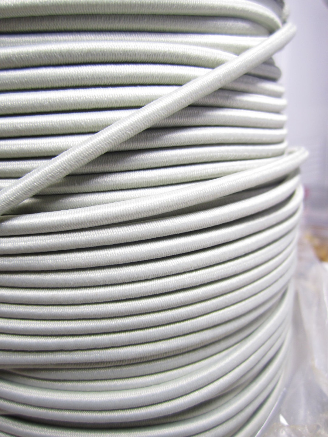 3 Yds. Fabric Elastic Cord in STONE GREY, Stretch Cord, 2.5mm Elastic ...