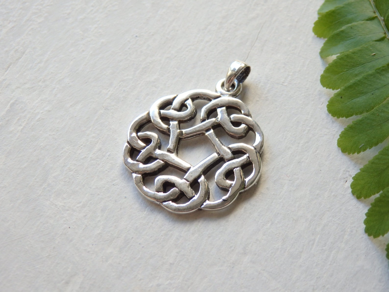 Sterling Silver Infinity Knot Pendant 23x30mm Love Knot | Etsy