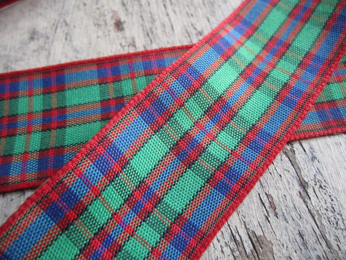 5 Yds. Red Green & Blue Tartan Ribbon Plaid Trim 30mm Wide | Etsy