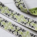 1 Yd. Exotic Trim in Green, 40mm Wide, Jacquard Trim in Dark & Lime ...