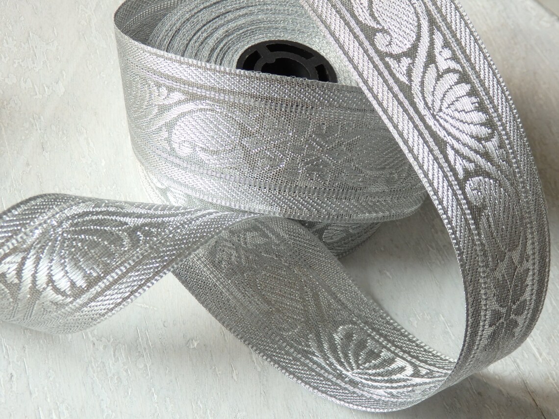 2 Yds. Silver Sari Border Indian Sari Trim in Silver 38mm / - Etsy