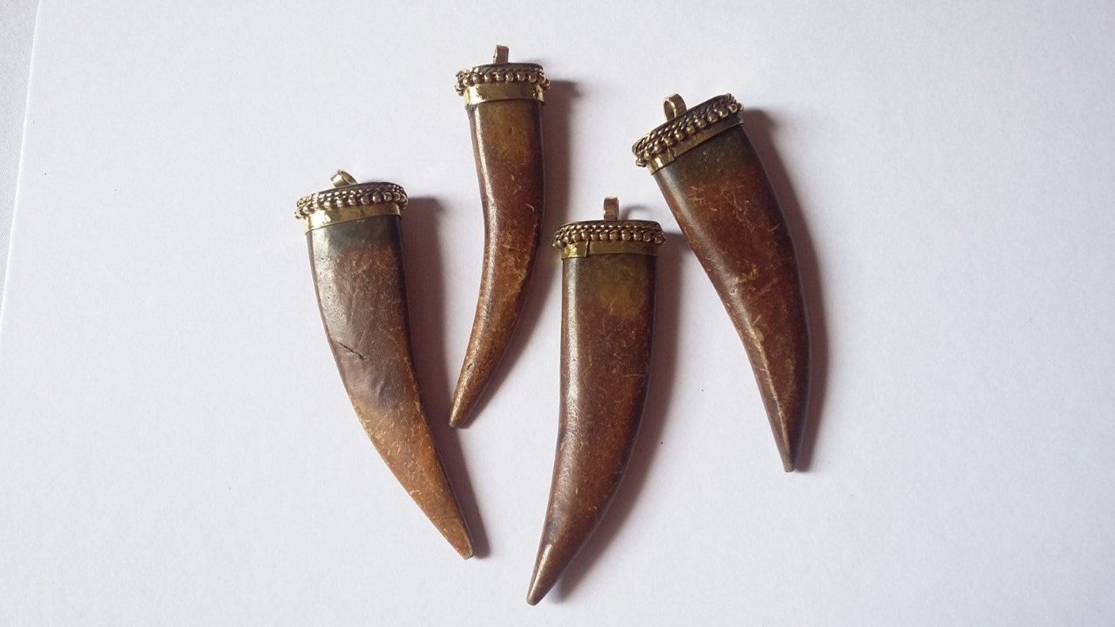 Yak Bone Pendant From Nepal ONE Tusk-shaped Pendant With - Etsy