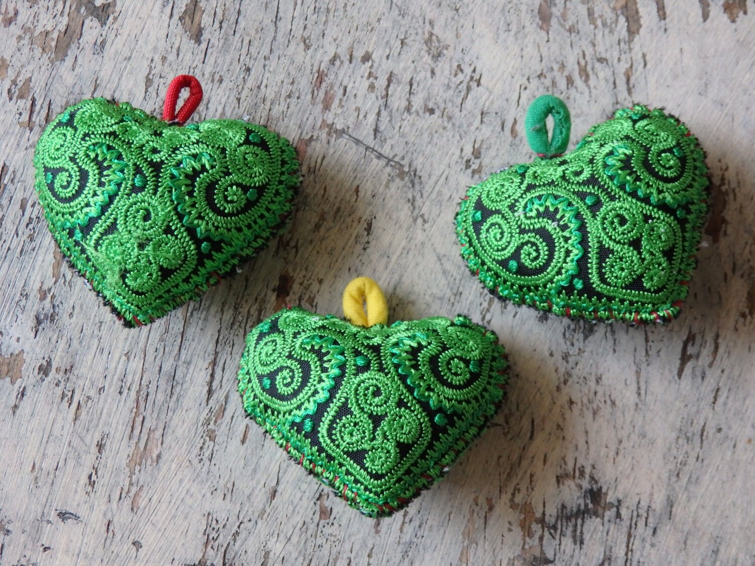 Hmong Hill Tribe Handmade Heart Decoration ONE Embroidered - Etsy