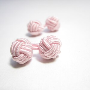 Chinese Knot Cuff Links: Light Pink - Etsy